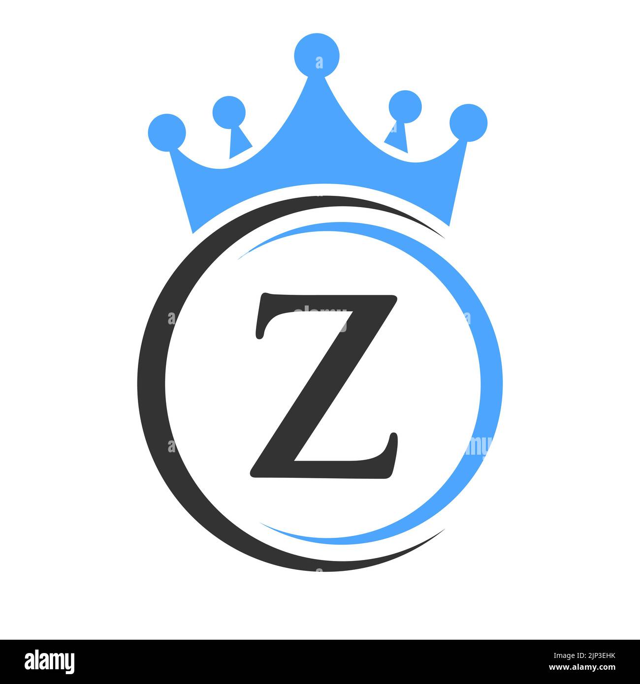 Letter Z Elegant Crown Logo Template. Royal Crown Logotype Luxury Sign ...