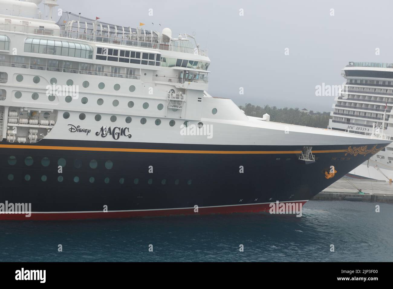 the Disney Magic, a Disney Cruise Line ship, docks in Key West, Fl., on ...