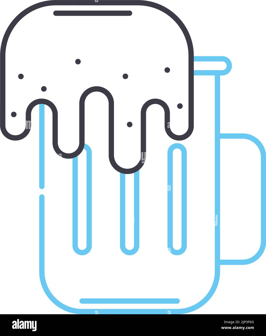 beer line icon, outline symbol, vector illustration, concept sign Stock ...