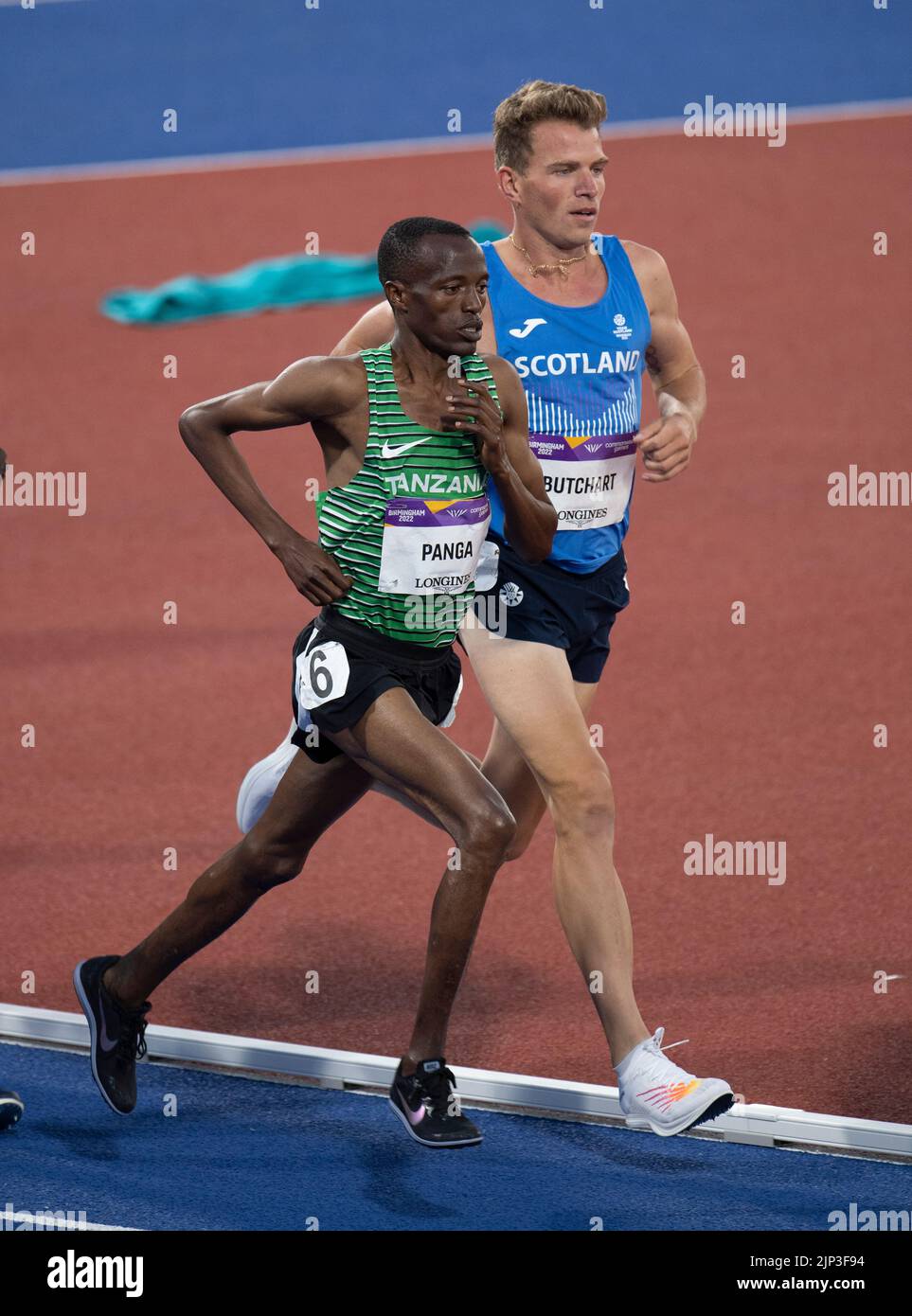 Joseph Tiophil Panga of Tanzania competing in the men's 10,000m final ...