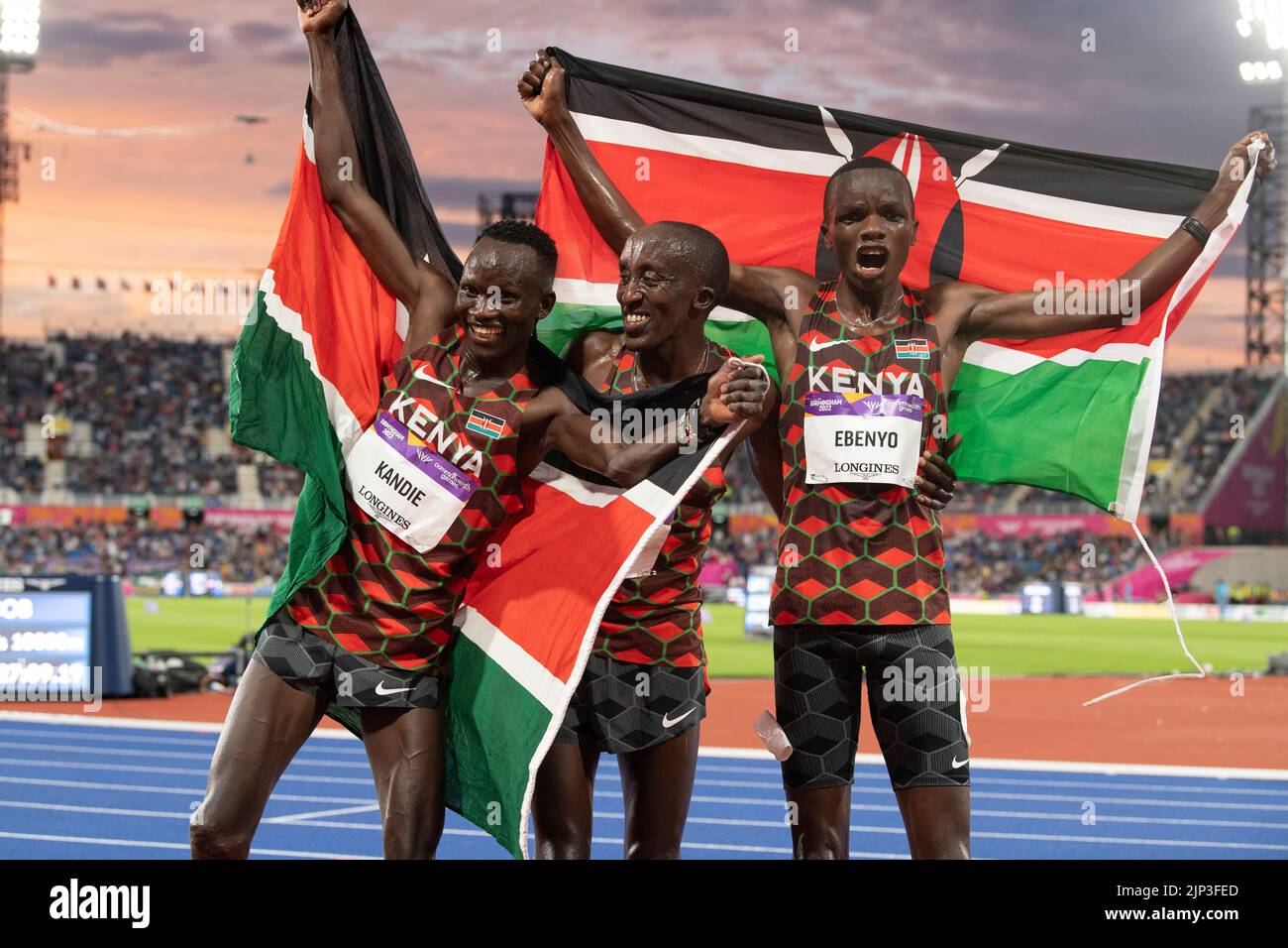 Kibiwott Kandie, Edward Zakayo Pingua and Daniel Simiu Ebenyo of Kenya ...