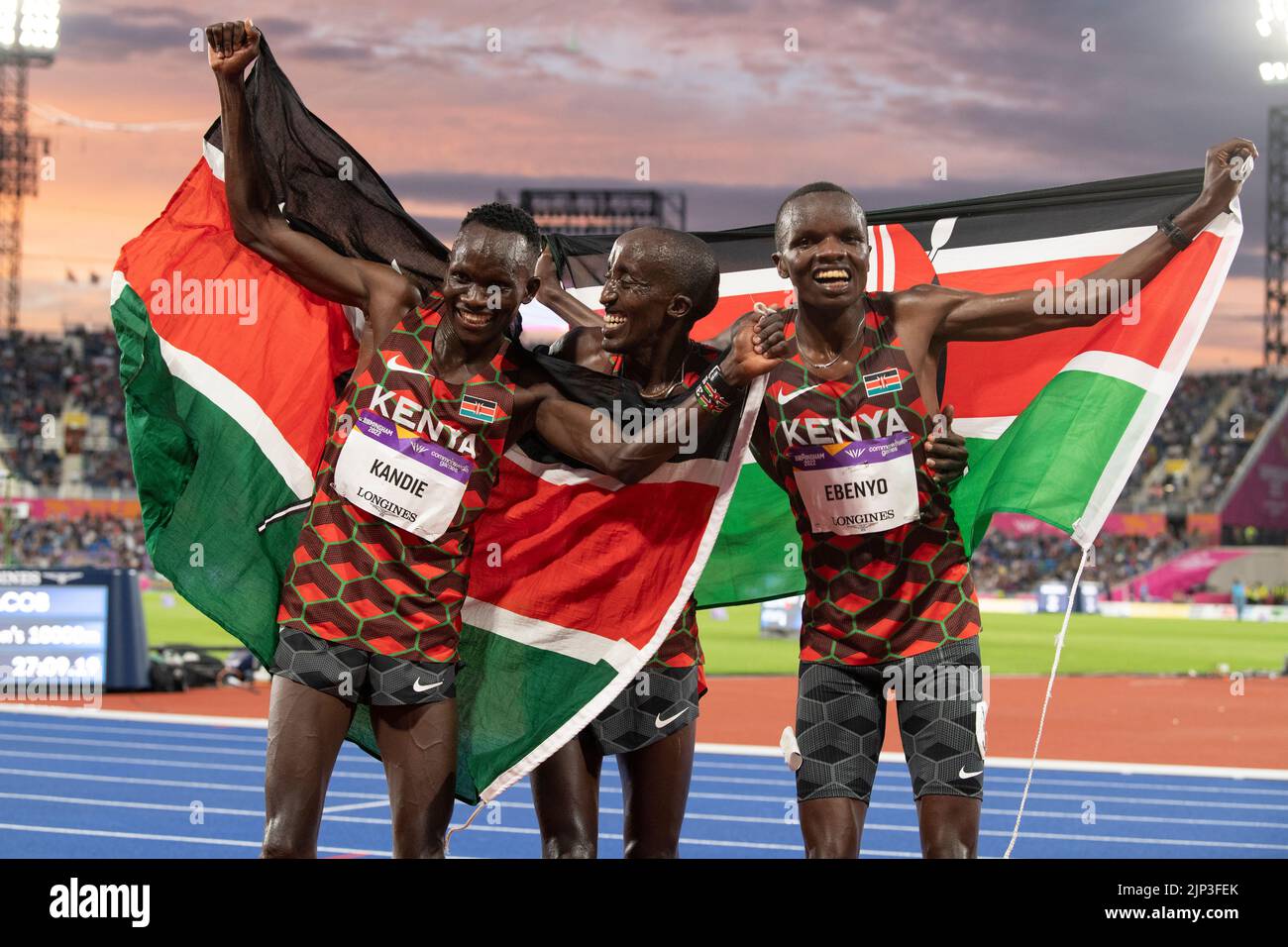 Kibiwott Kandie, Edward Zakayo Pingua and Daniel Simiu Ebenyo of Kenya ...