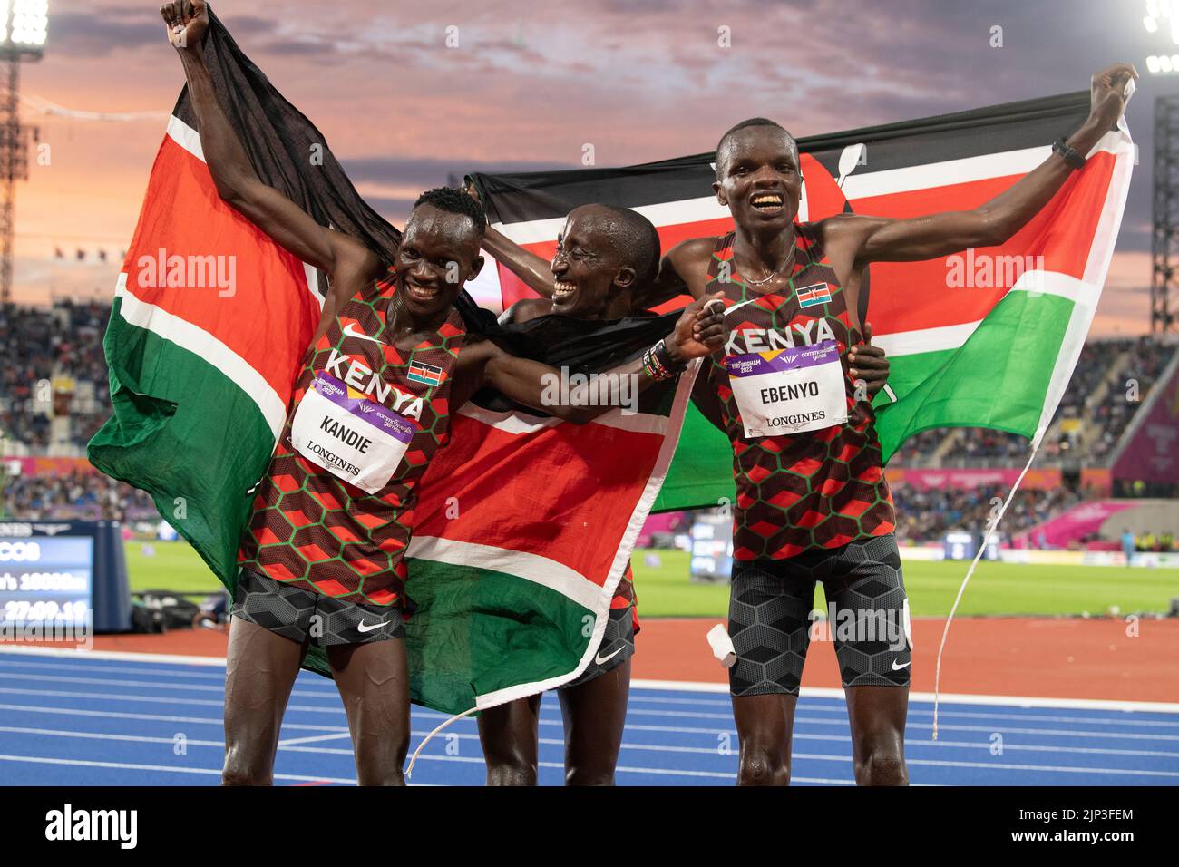 Kibiwott Kandie, Edward Zakayo Pingua and Daniel Simiu Ebenyo of Kenya ...