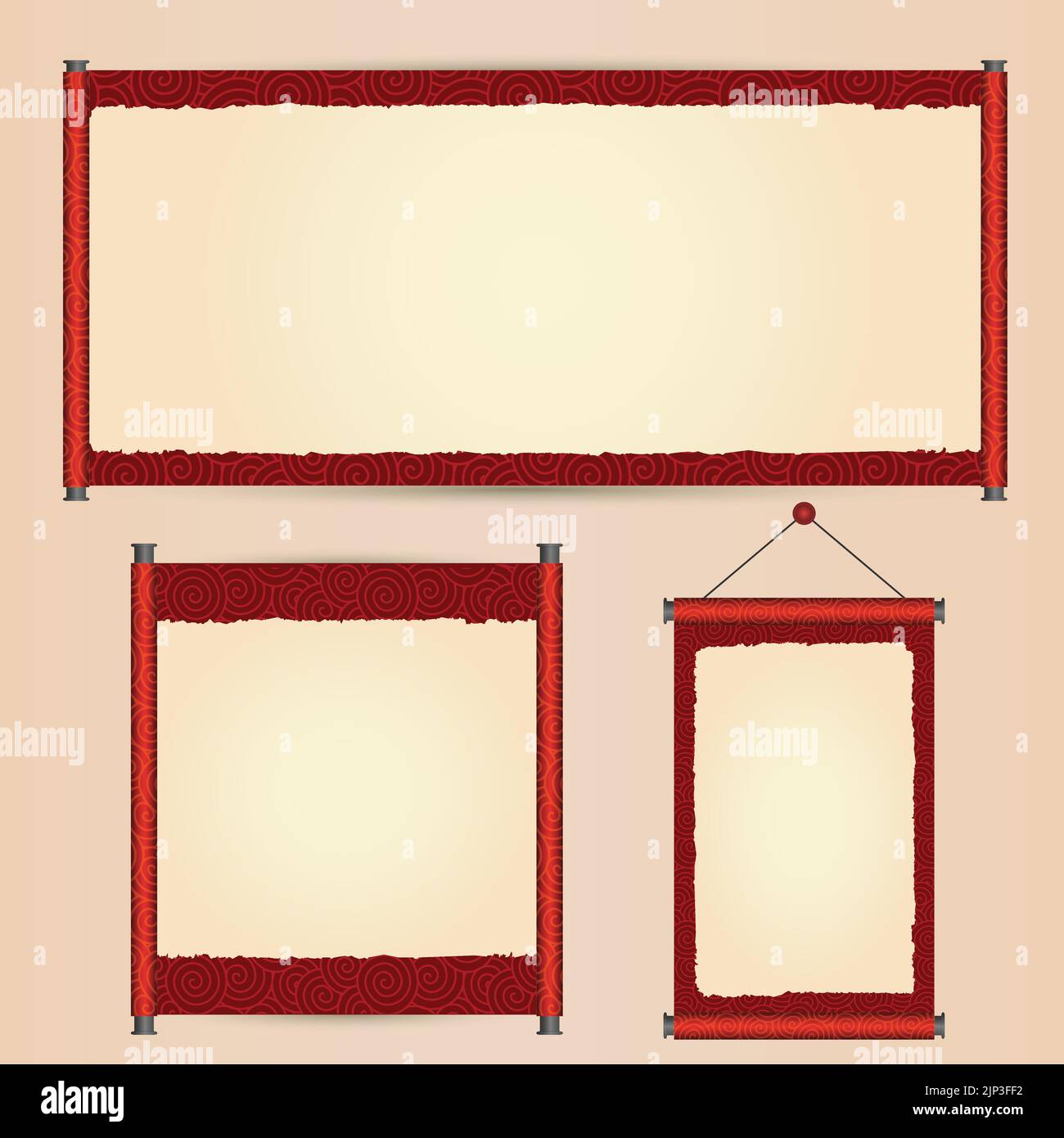 Traditional Chinese scroll, use for mounting and hanging Chinese ...