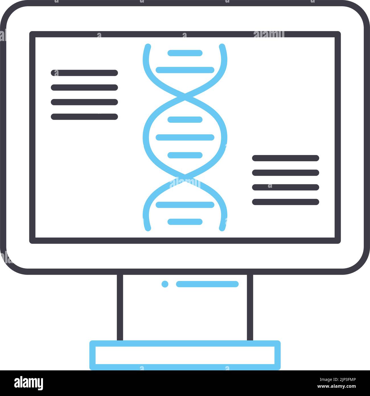 biomimetics line icon, outline symbol, vector illustration, concept ...