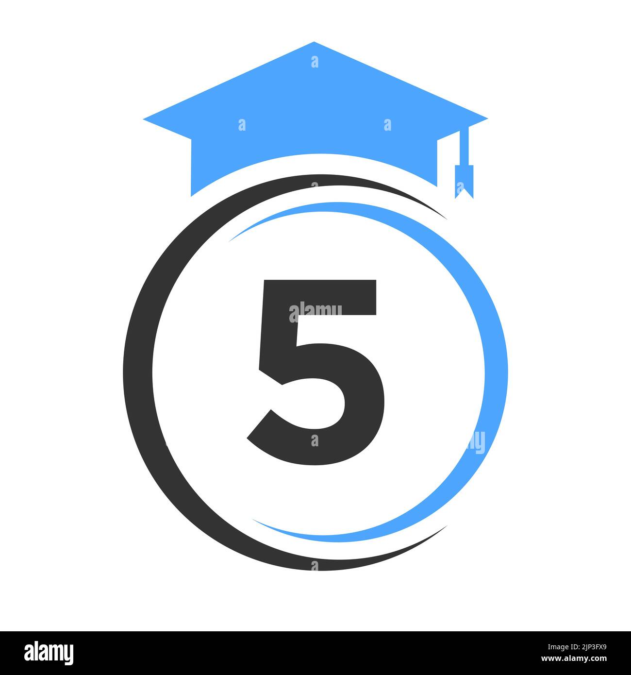 Letter 5 Education Logo Template. Education Logotype Concept With ...