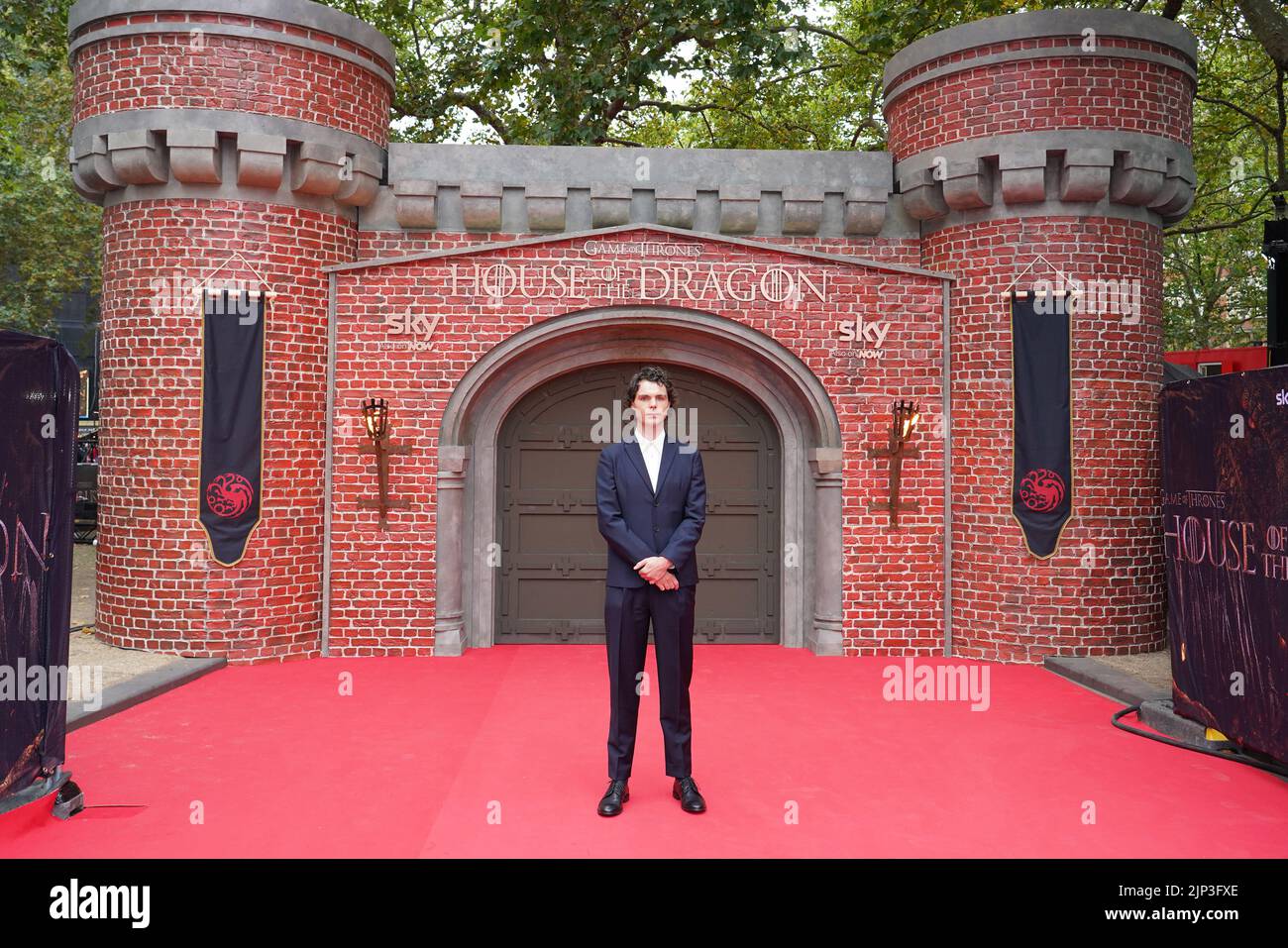 Matthew Needham attends the House of Dragon premiere at Leicester ...