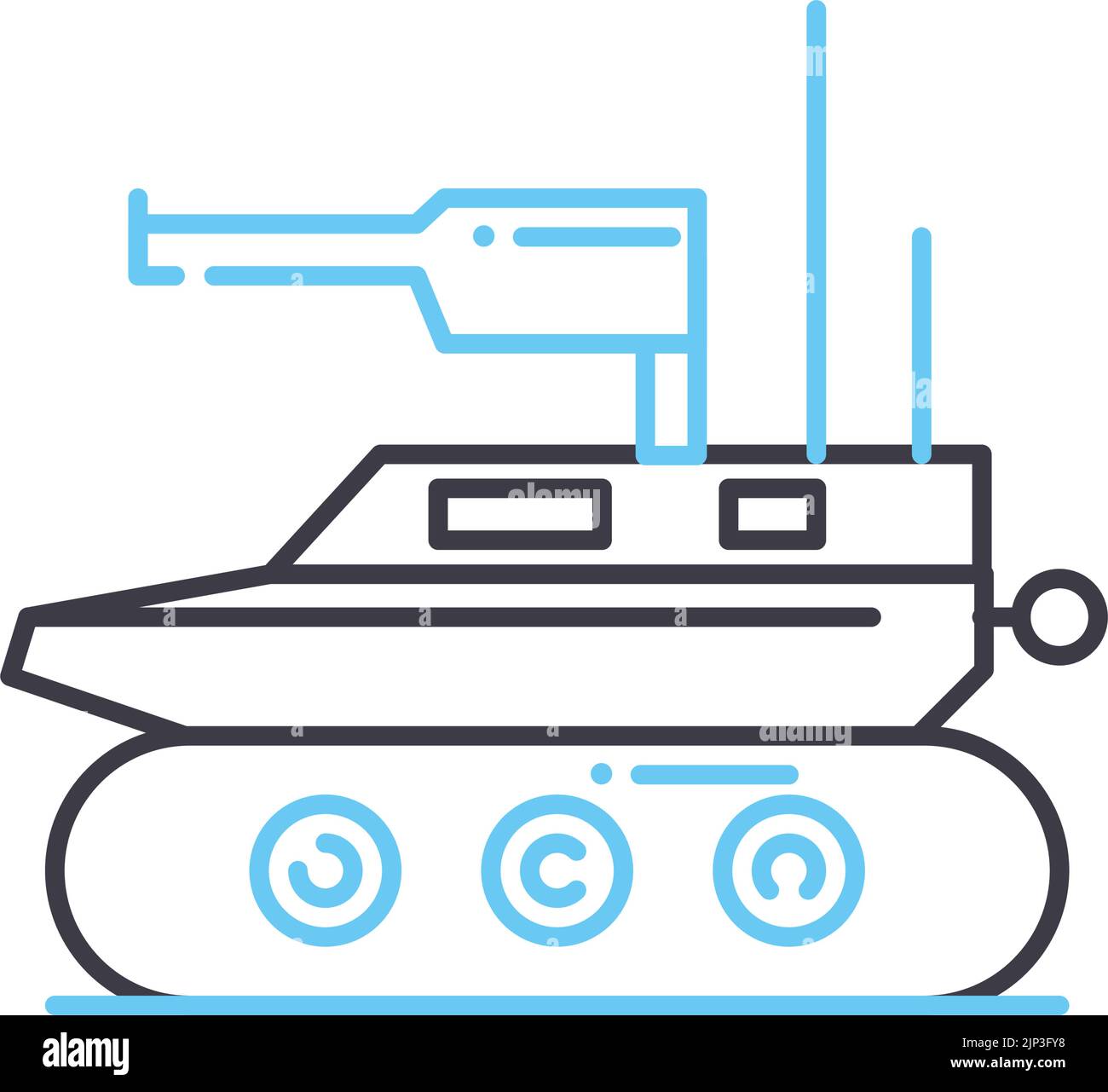 battle line icon, outline symbol, vector illustration, concept sign ...