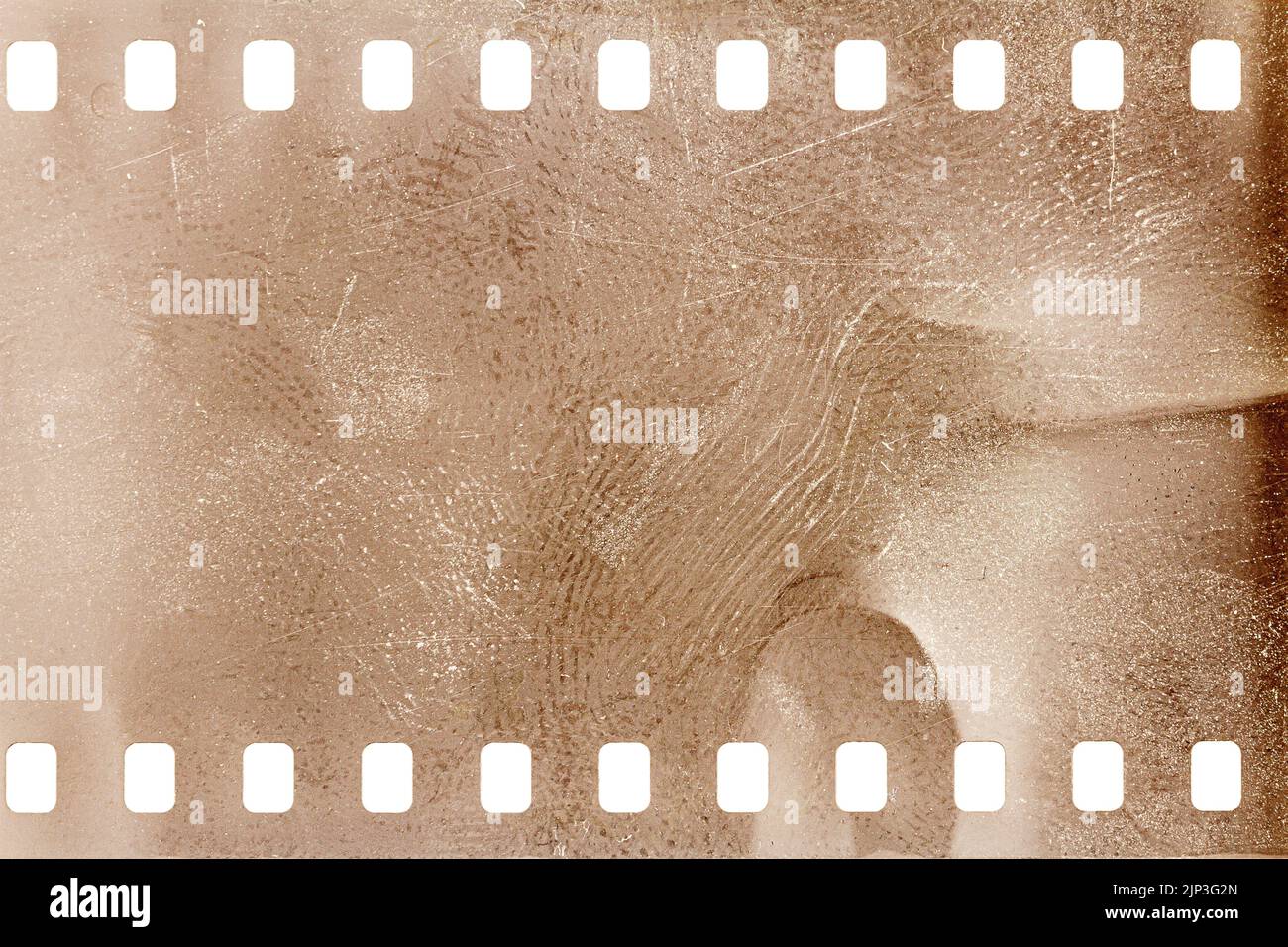 Dusty and grungy 35mm film texture or surface. Perforated scratched ...