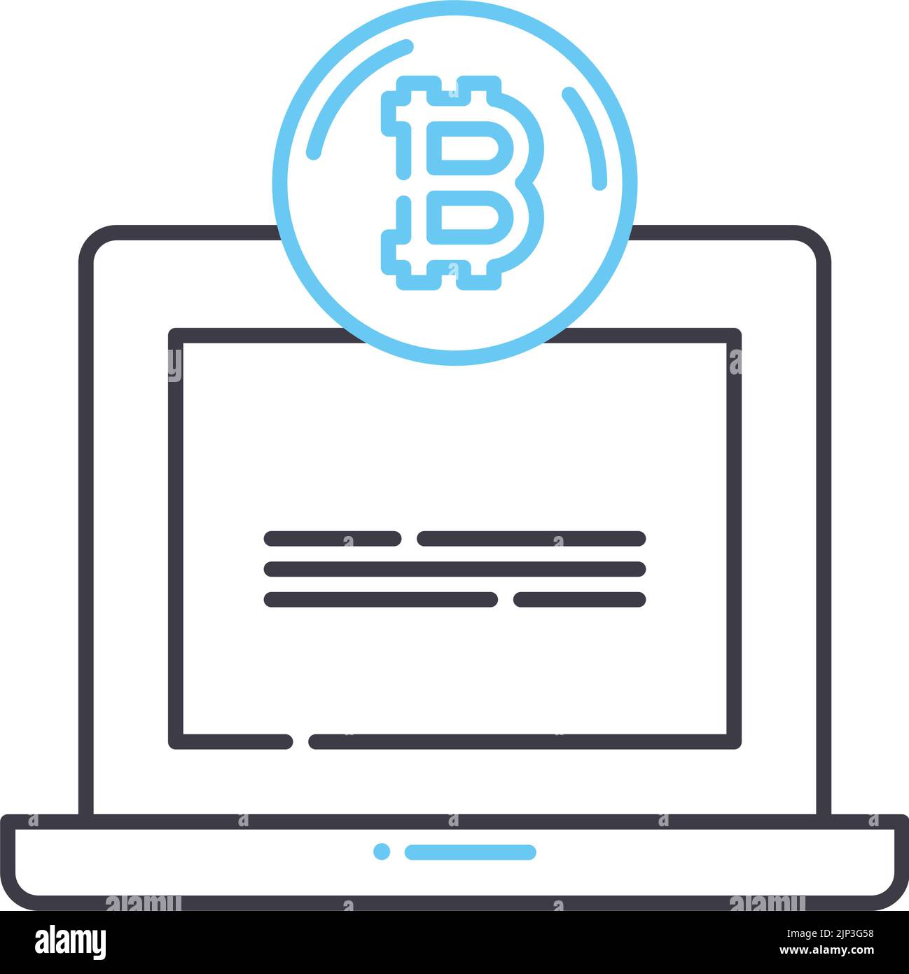 bitcoin line icon, outline symbol, vector illustration, concept sign ...