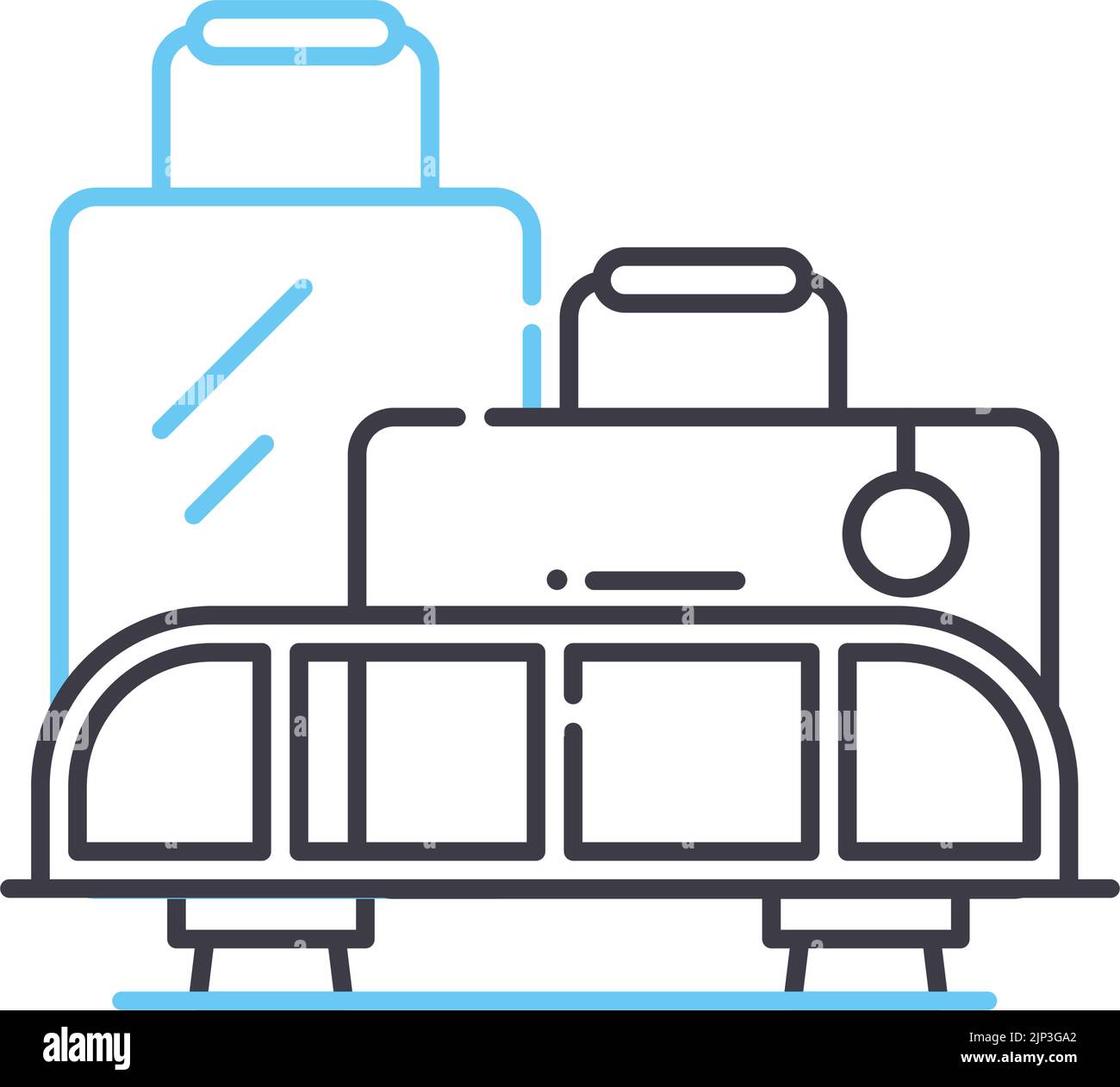 baggage claim line icon, outline symbol, vector illustration, concept ...