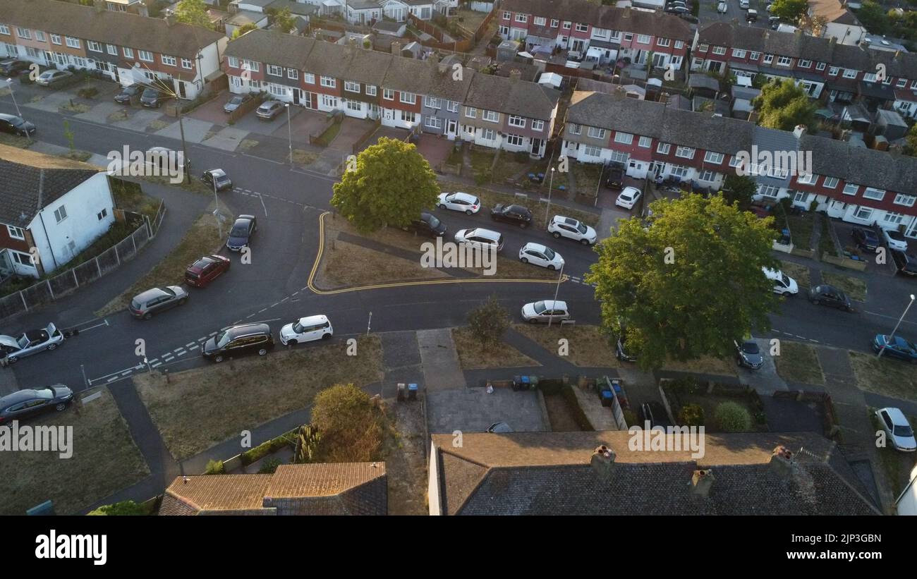 An aerial view of a small junction Stock Photo - Alamy