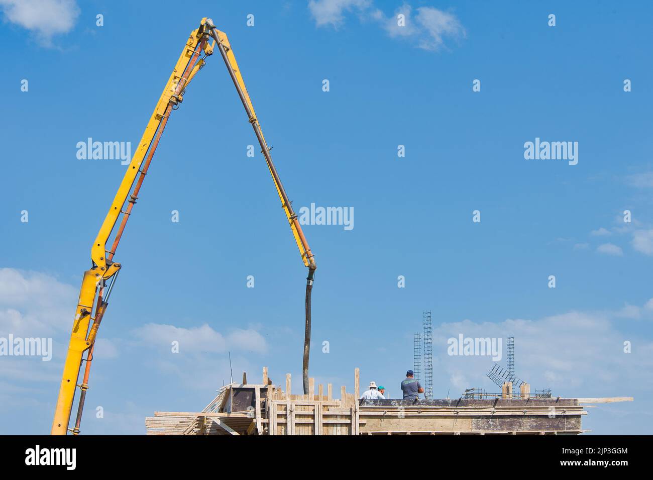 Construction Enterprises, construction of a four-storey house Stock ...