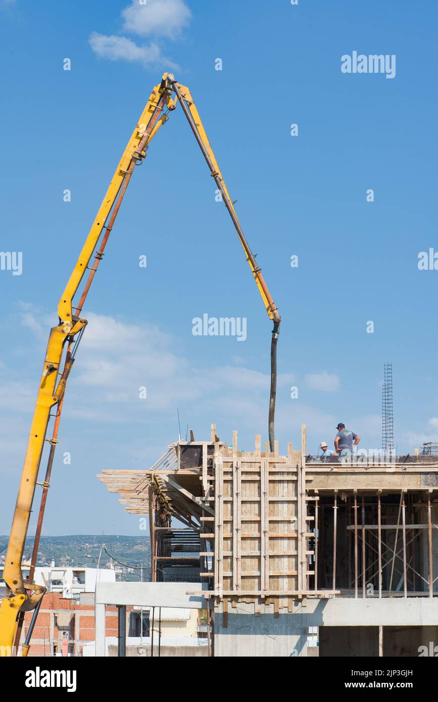 Construction Enterprises, construction of a four-storey house Stock ...