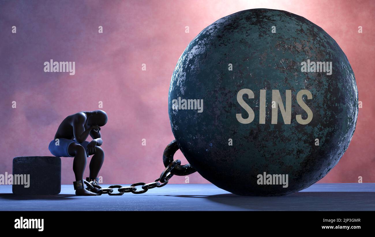 Sins that limits life and make suffer hi-res stock photography and ...