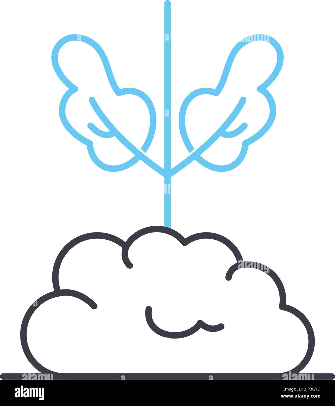 better learning line icon, outline symbol, vector illustration, concept ...