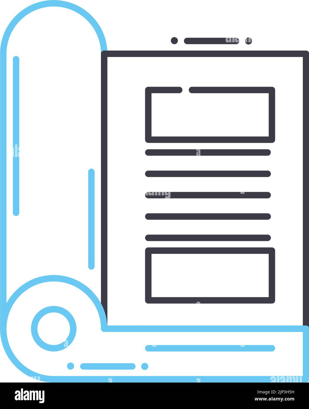 articles line icon, outline symbol, vector illustration, concept sign ...