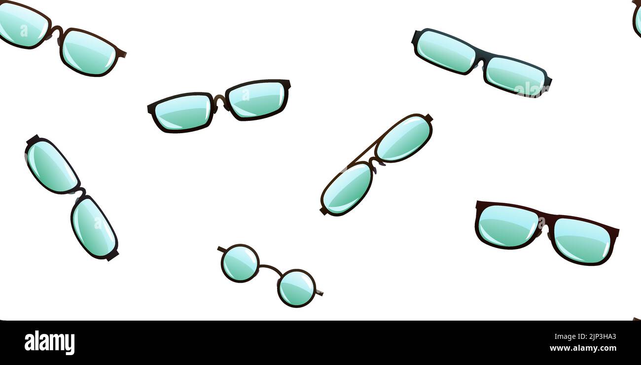 Set of eyeglasses. Optical instrument for better seeing. Seamless ...