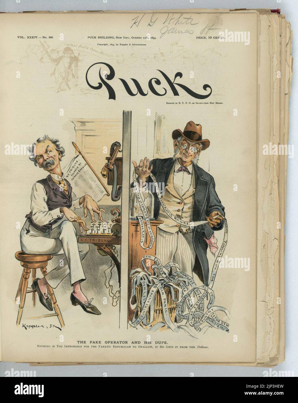 The fake operator and his dupe - Keppler, Jr Stock Photo - Alamy