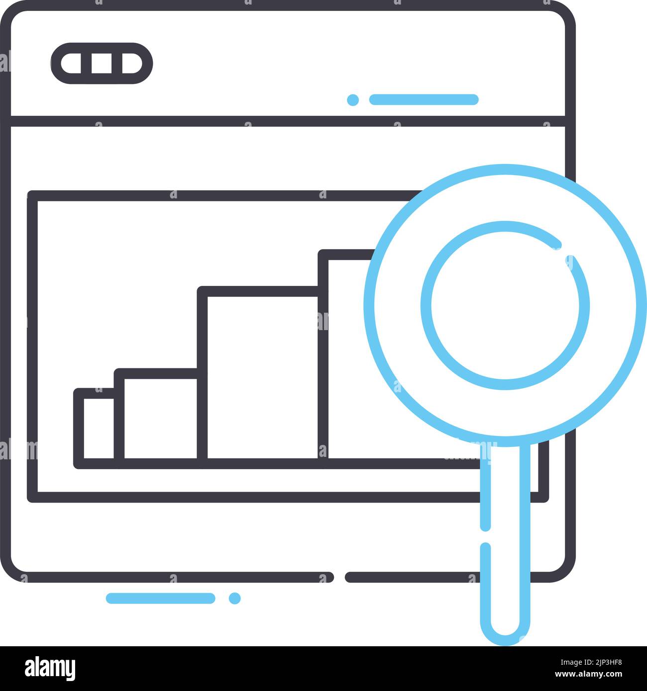 analysis line icon, outline symbol, vector illustration, concept sign ...