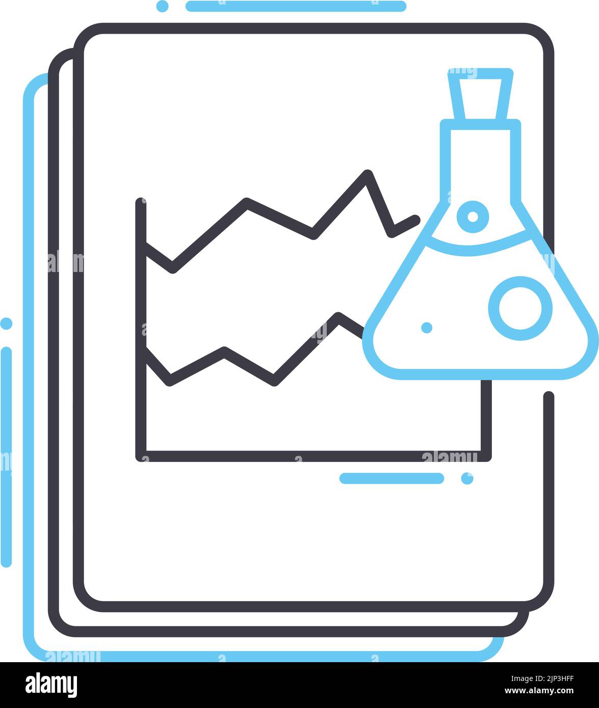 analysis line icon, outline symbol, vector illustration, concept sign ...