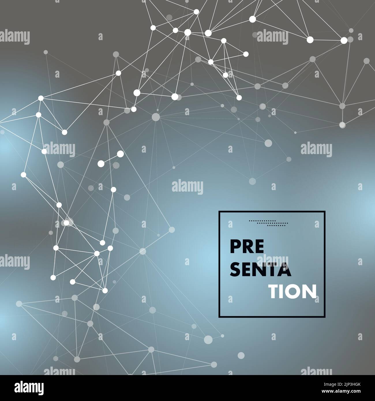 Vector connect lines and dots. Banner template for technology. Biology molecule futuristic ...