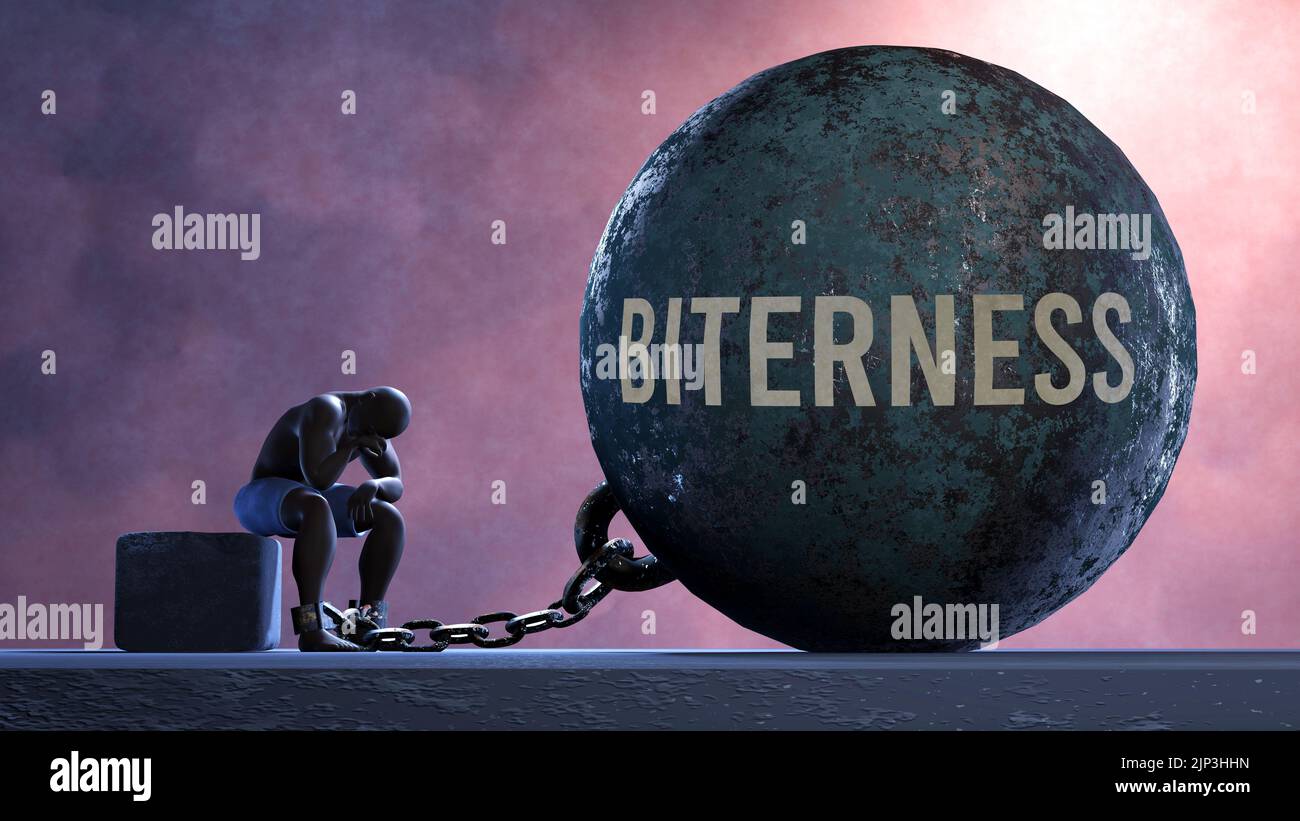 Biterness that limits life and make suffer hi-res stock photography and ...