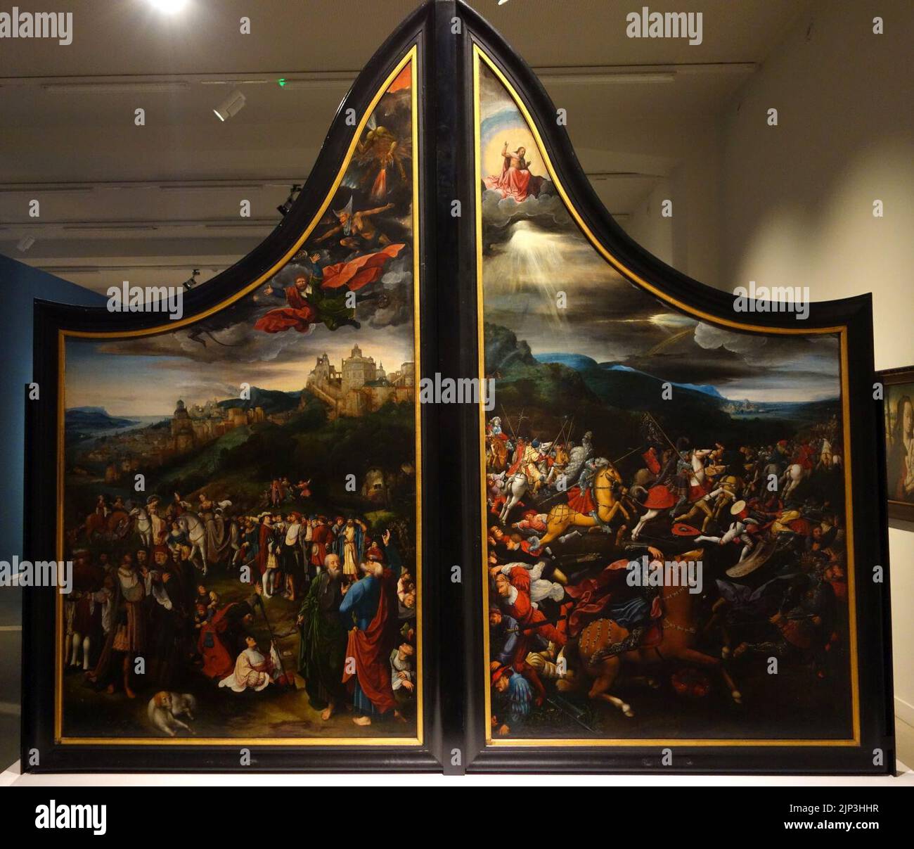 The Fall of Simon Magus (left) and The Conversion of St. Paul (right ...