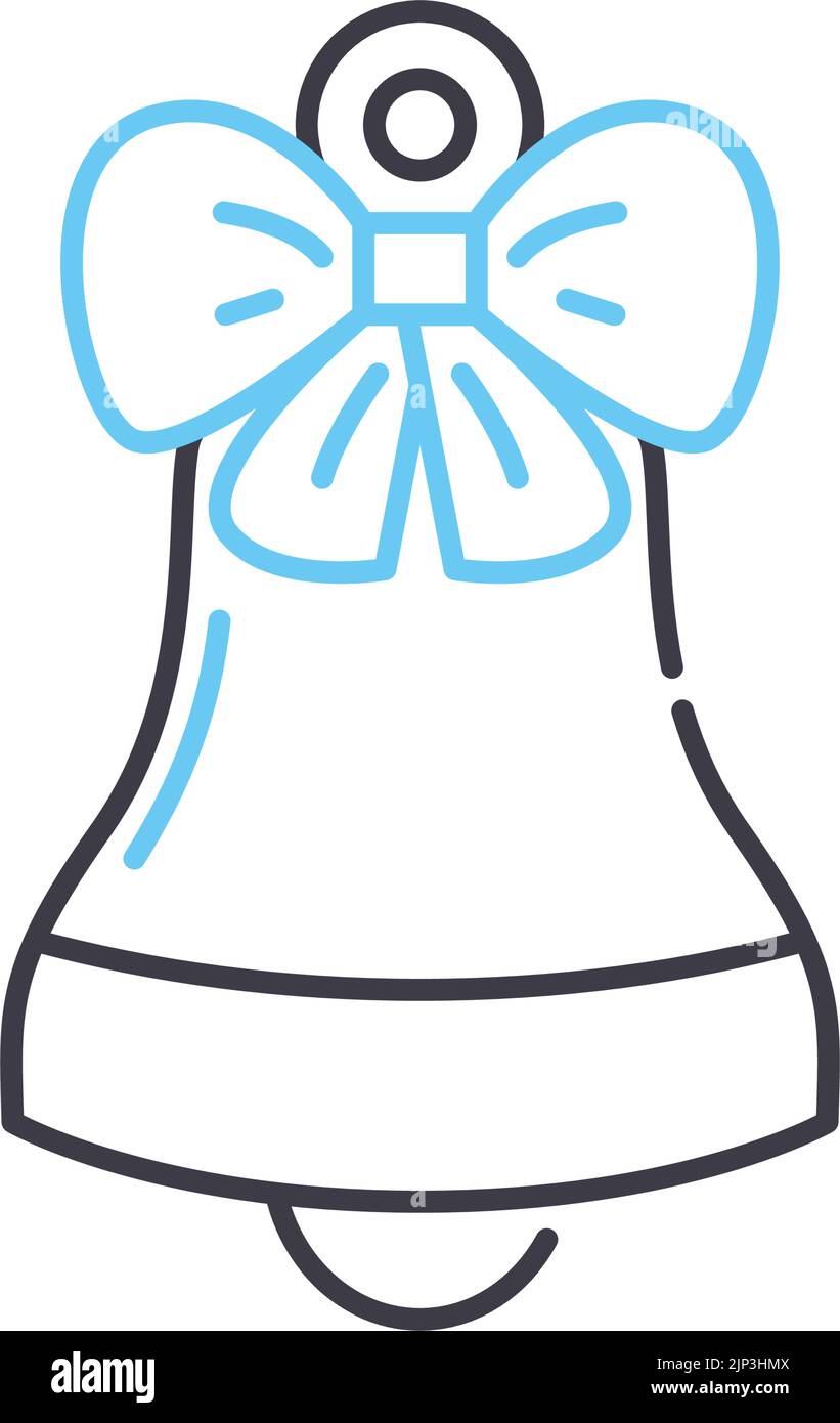 bell line icon, outline symbol, vector illustration, concept sign Stock ...