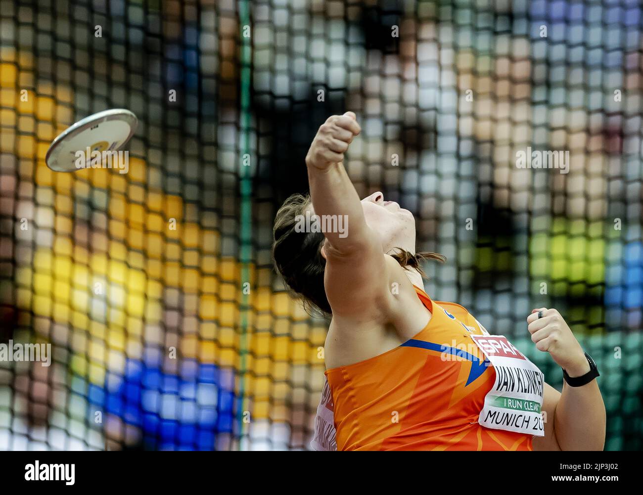 MUNCHEN - Jorinde van Klinken in the discus throw of the Athletics on ...