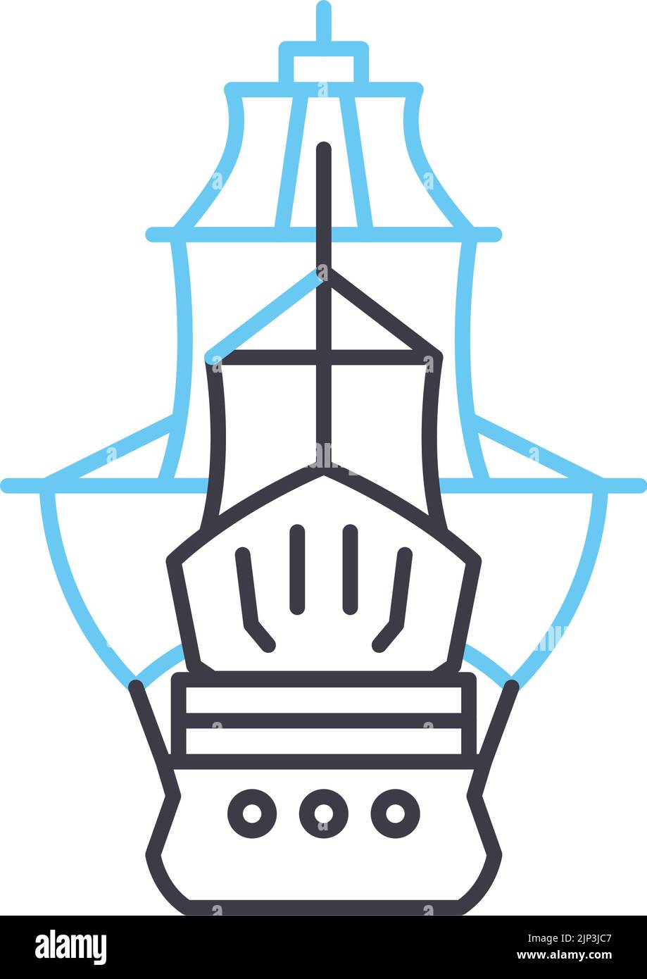 Warship icon outline military Cut Out Stock Images & Pictures - Alamy