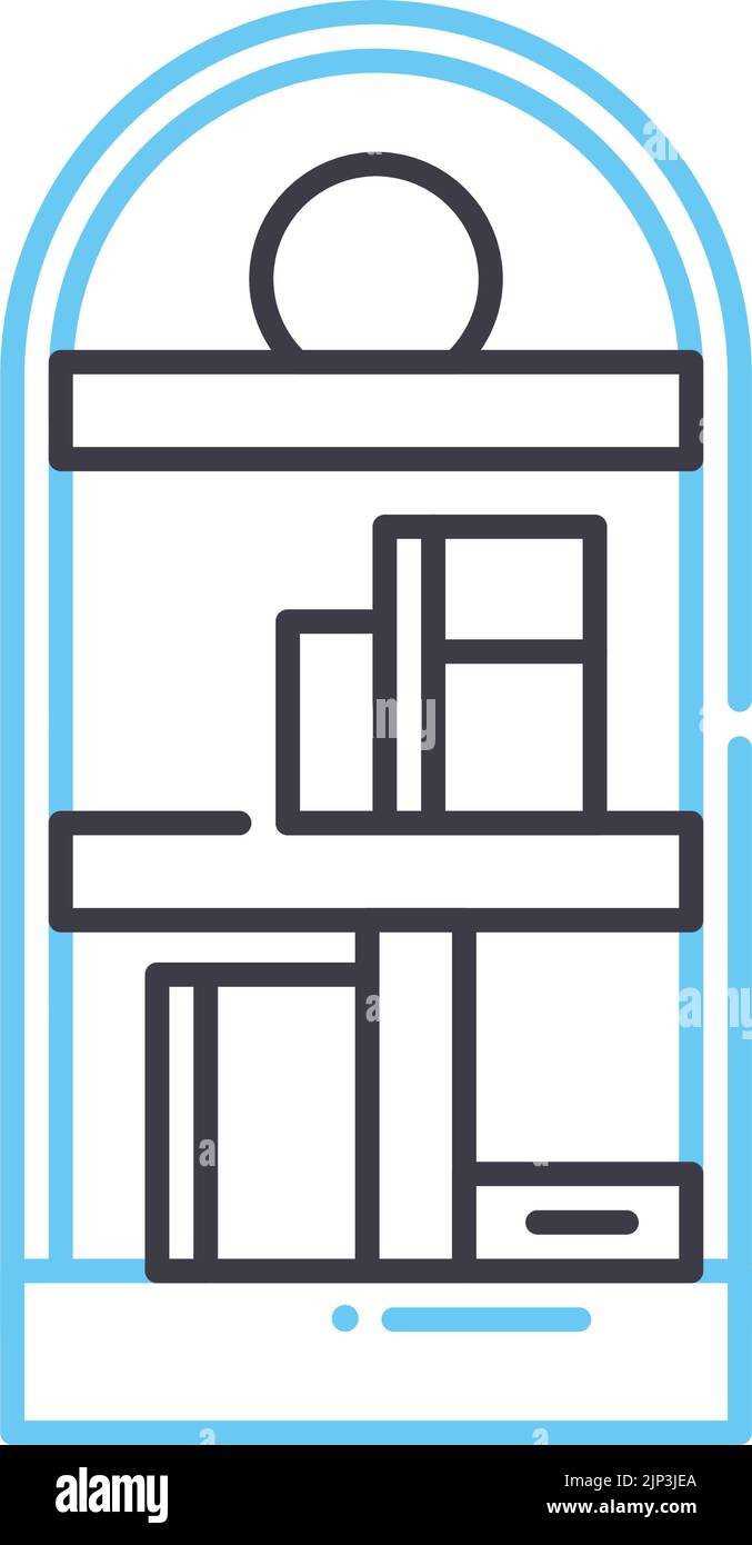 Design bookcase desk desk Stock Vector Images - Alamy