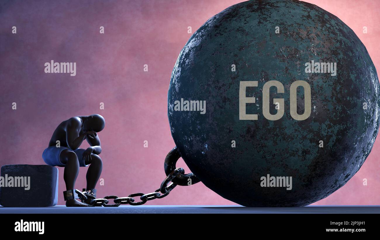 Ego that limits life and make suffer hi-res stock photography and ...