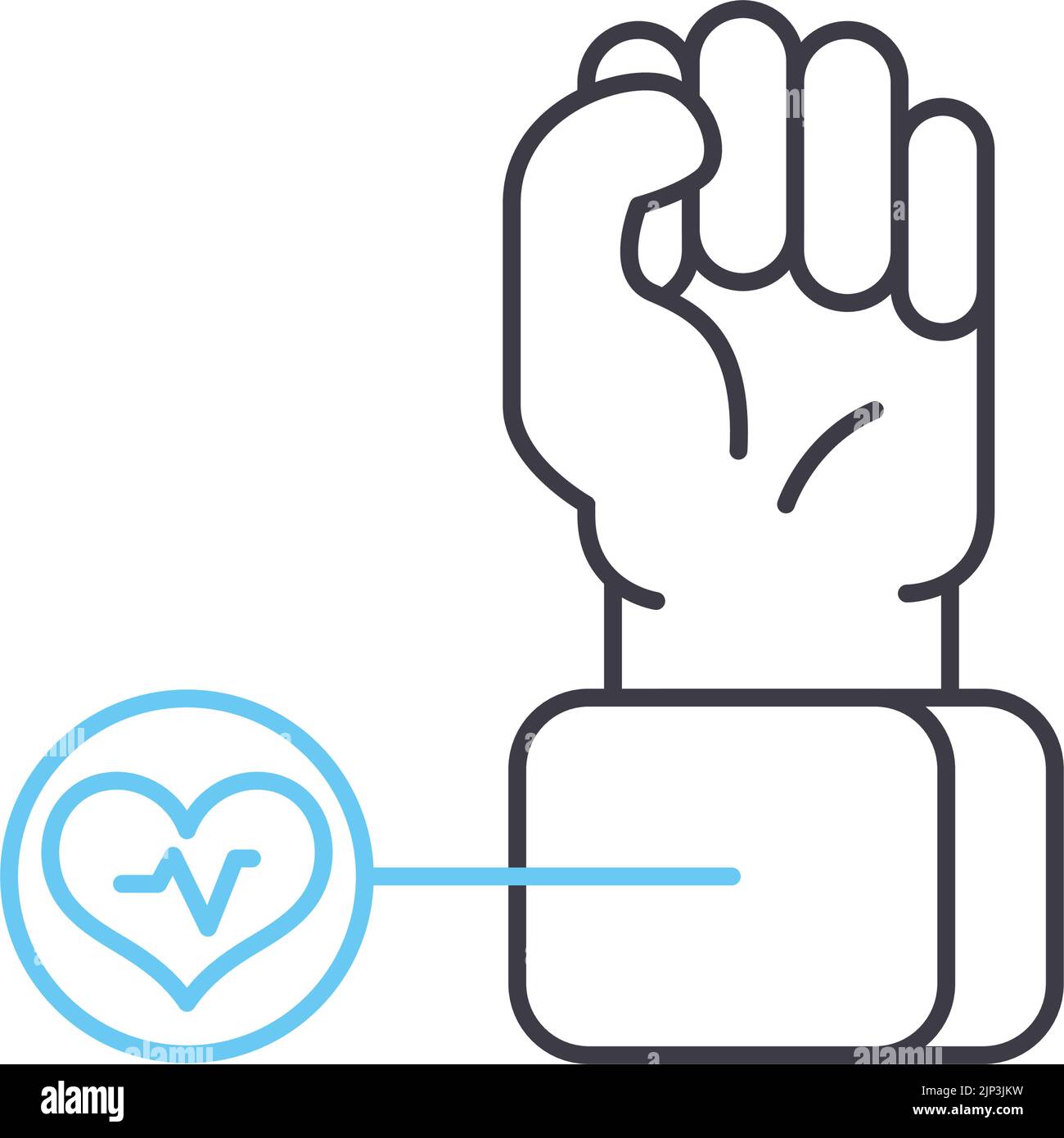 blood count line icon, outline symbol, vector illustration, concept ...