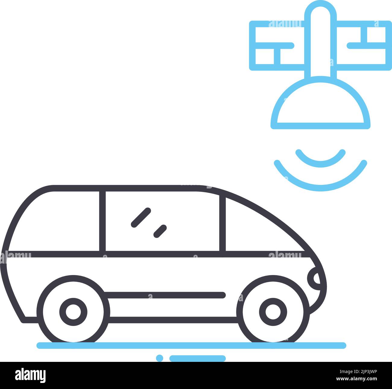 Self driving car line Stock Vector Images - Alamy