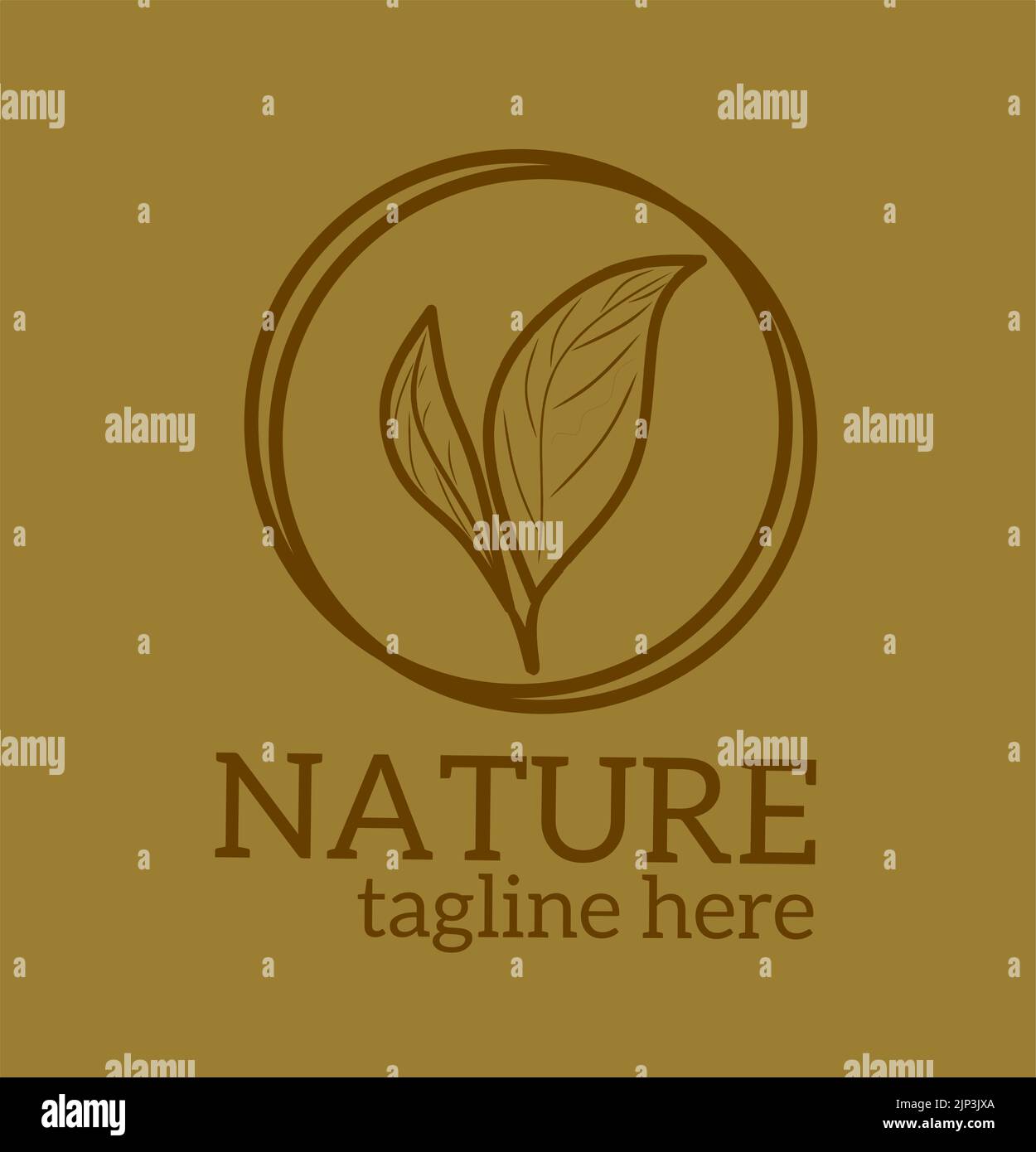 A digital illustration of a brown nature company business logo design ...