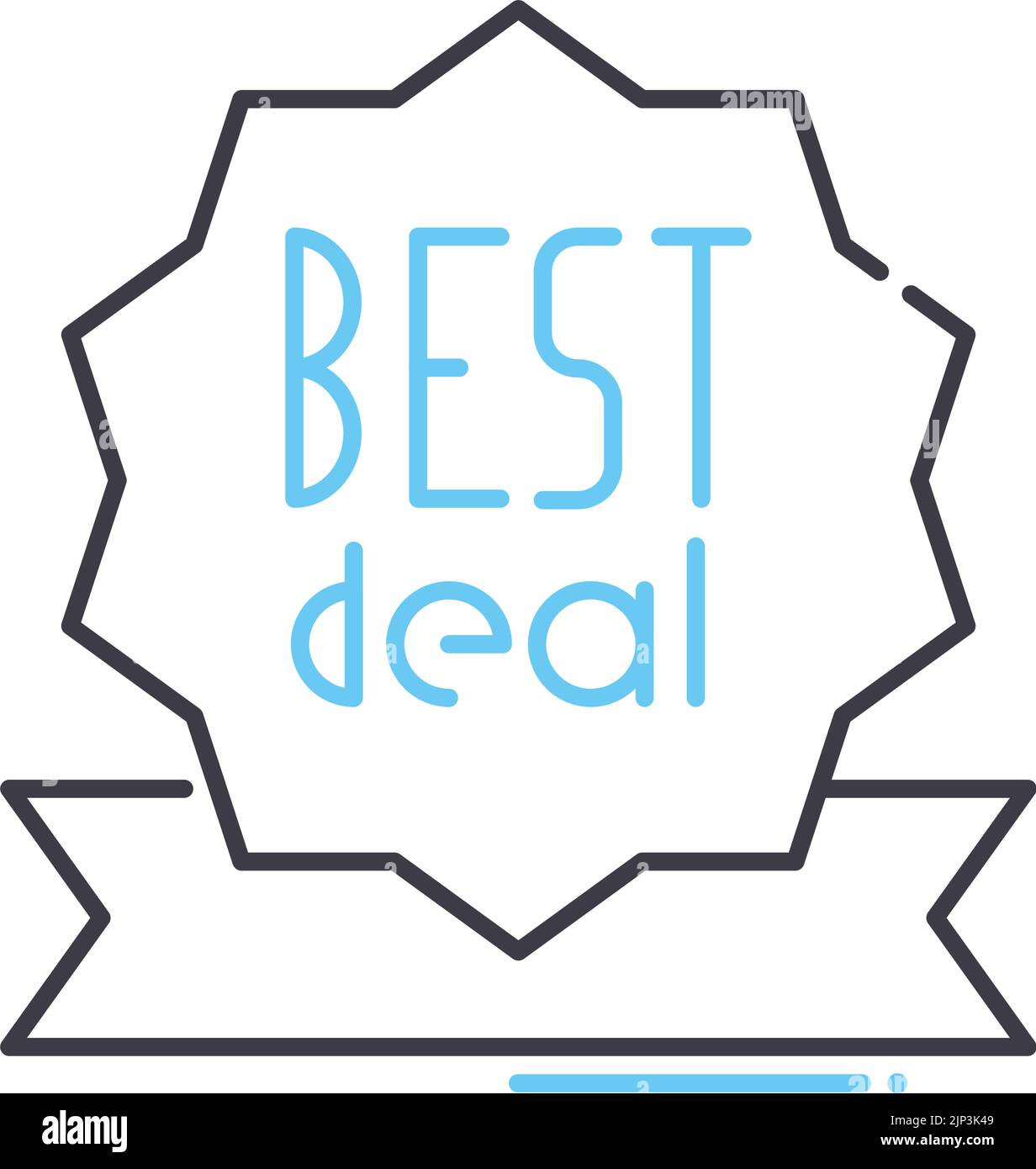 best deal line icon, outline symbol, vector illustration, concept sign ...