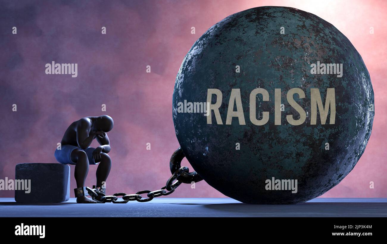 Racism that limits life and make suffer, imprisoning in painful ...