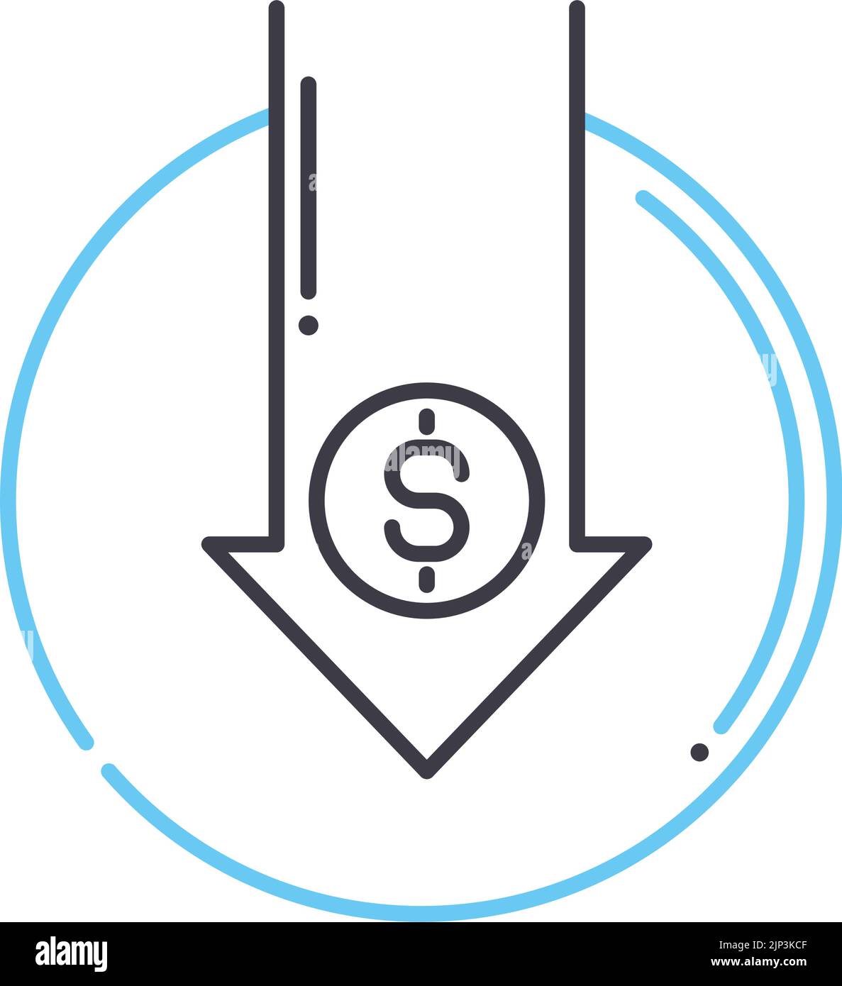 base income line icon, outline symbol, vector illustration, concept ...