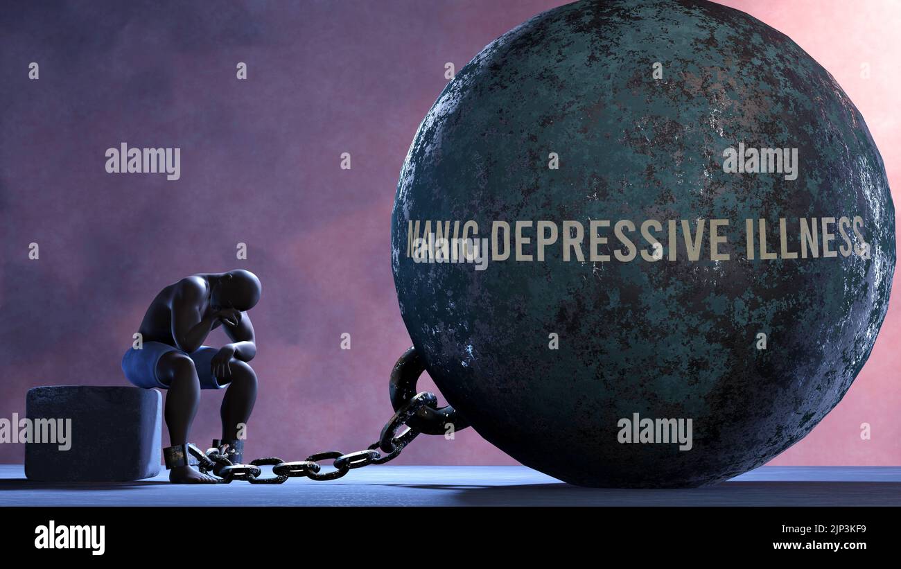 Manic depressive illness that limits life and make suffer hi-res stock ...