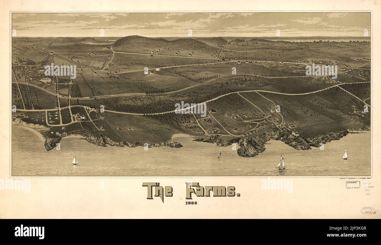 The Farms. 1886 Stock Photo - Alamy