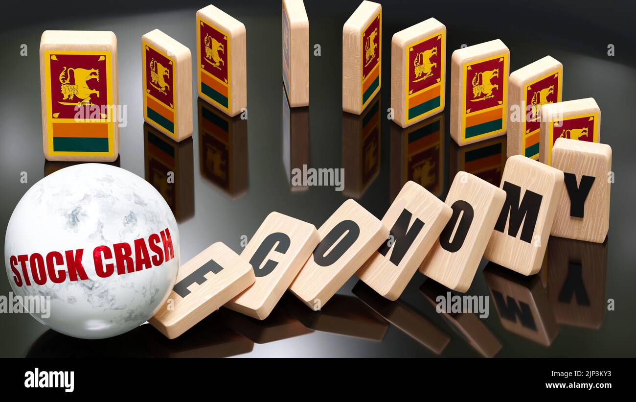 Sri Lanka And Stock Crash Economy And Domino Effect Chain Reaction