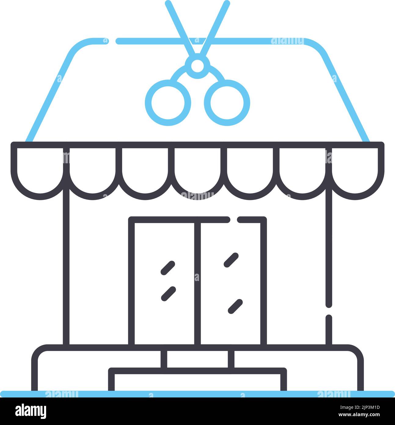 barber pole line icon, outline symbol, vector illustration, concept ...