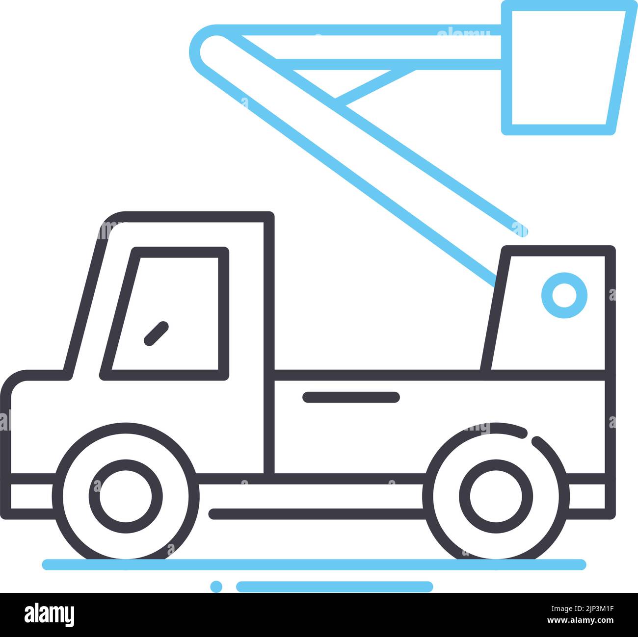 Boom lift construction car Stock Vector Images - Alamy