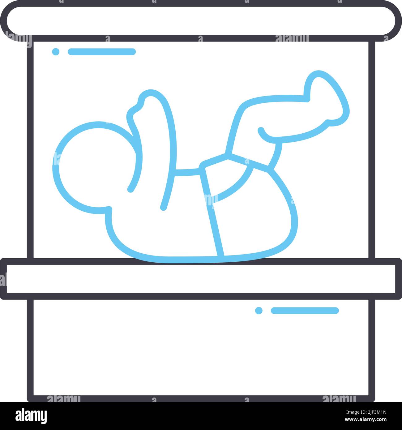 Woman changing baby boy diaper Stock Vector Images - Alamy