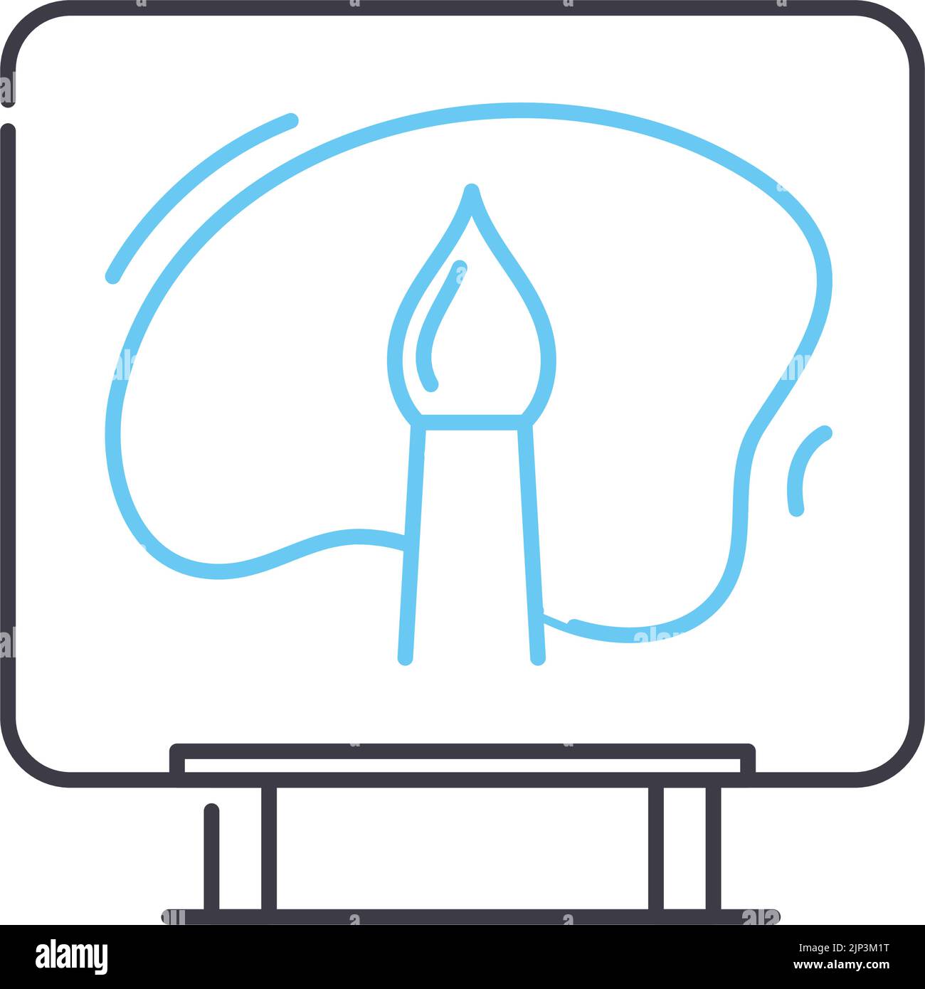 arts line icon, outline symbol, vector illustration, concept sign Stock ...