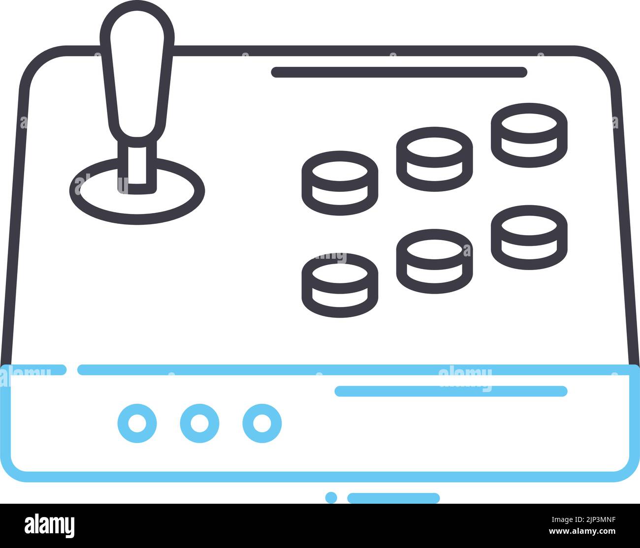 arcade game joystick line icon, outline symbol, vector illustration ... arcade game joystick line icon, outline symbol, vector illustration ...