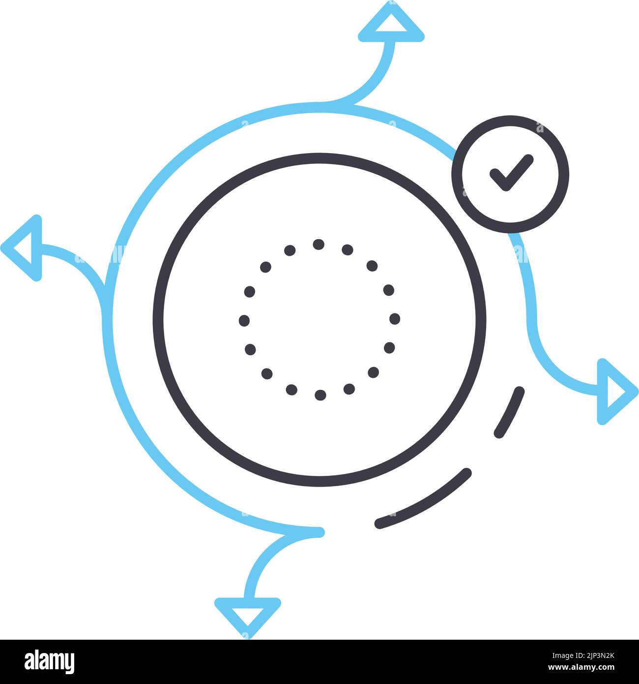 agile manifesto line icon, outline symbol, vector illustration, concept ...