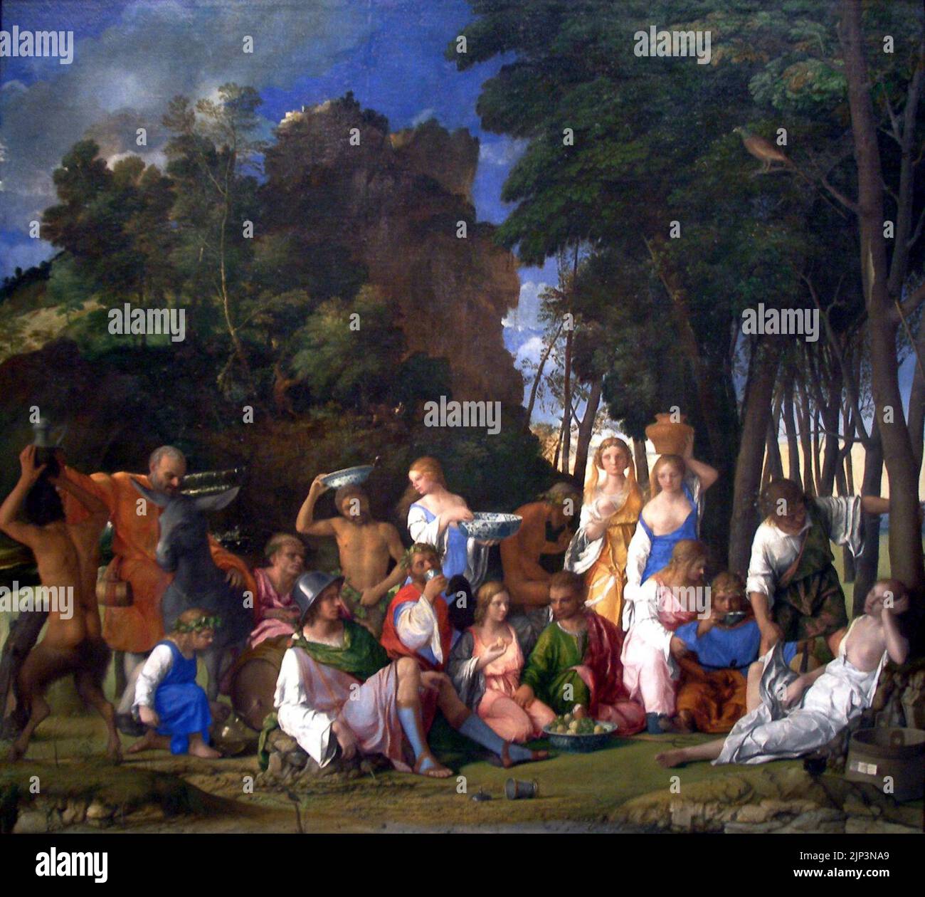 The Feast of the Gods-1514 1529-Giovanni Bellini and Titian Stock Photo ...