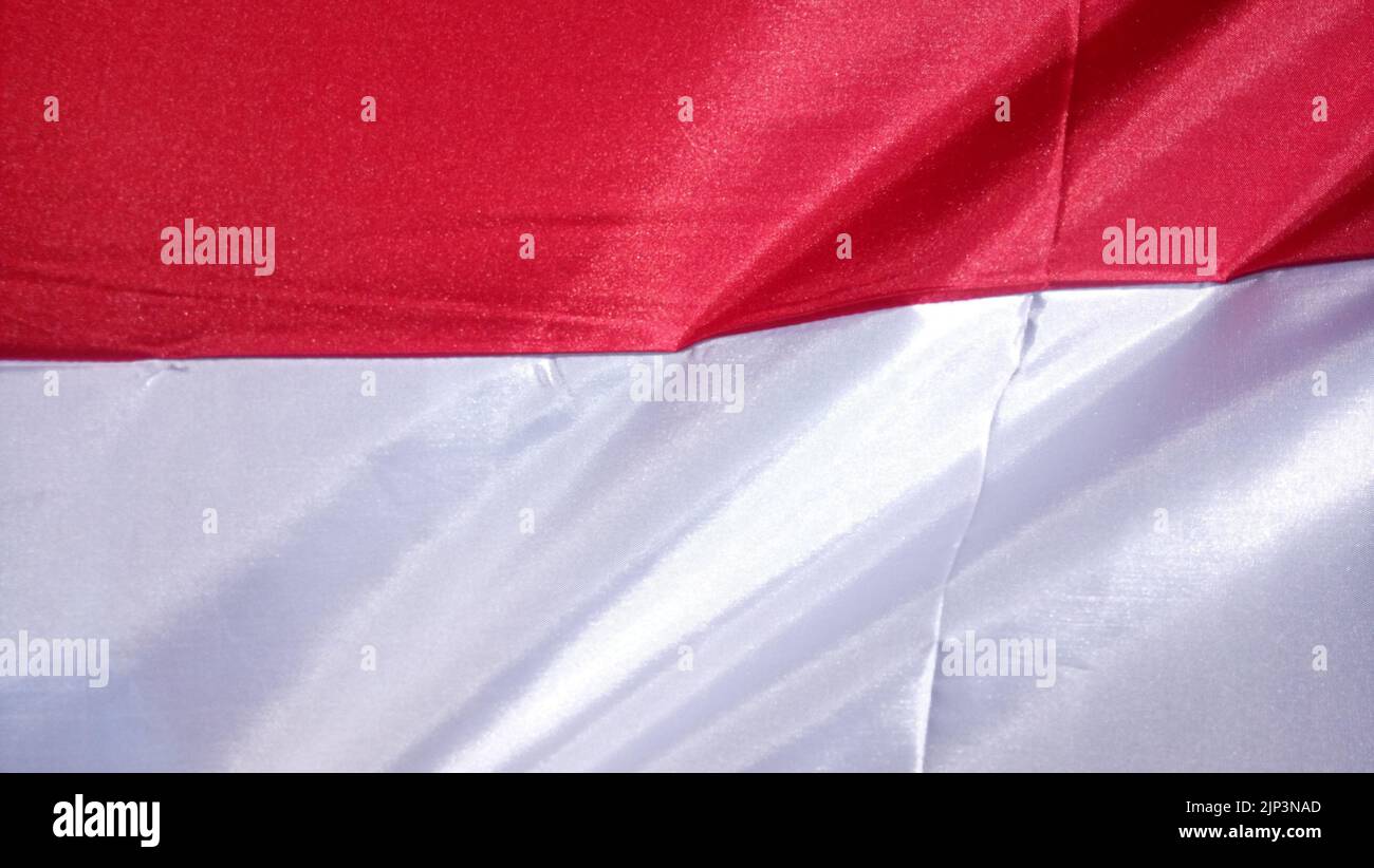 Indonesian Independence day. 17 August. Red and White fabric for ...